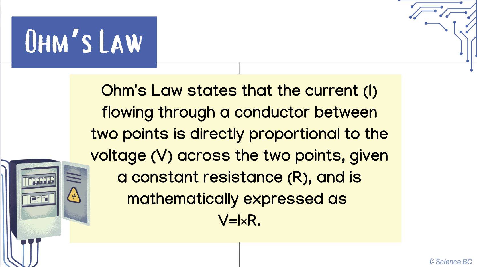 Applications of Ohm’s Law + Electric Power – Science BC
